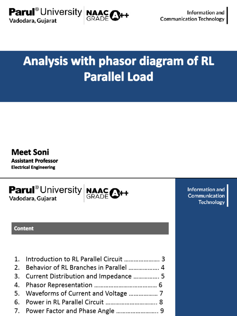 RL Parallel Circuit Analysis Guide | PDF | Ac Power | Electrical Impedance