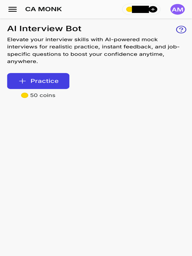 AI Interview Bot – Practice & Feedback for Finance Roles CA Monk | PDF