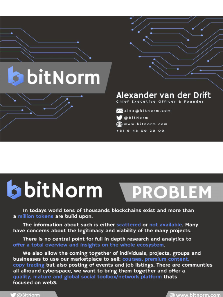 BitNorm Pitchdeck | PDF