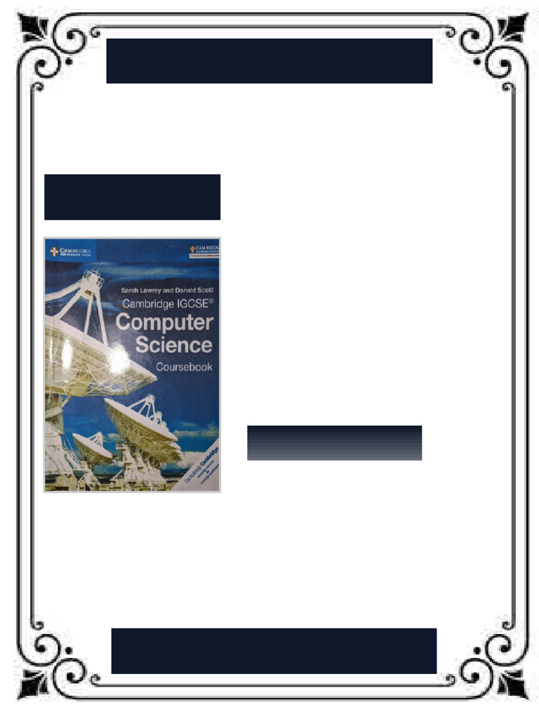Cambridge IGCSE Computer Science Coursebook 1st Edition Sarah Lawrey ...