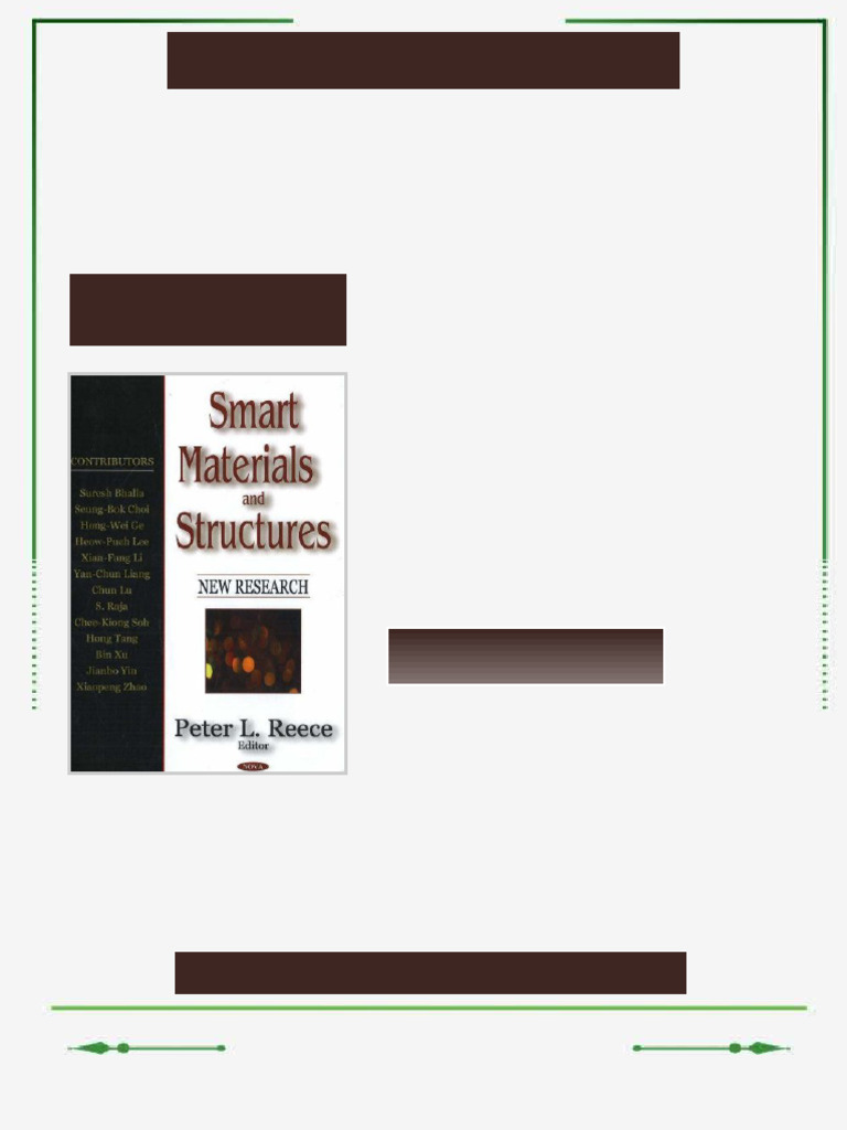 Smart Materials And Structures New Research 1st Edition Peter L. Reece ...