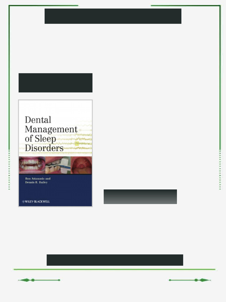 Dental Management of Sleep Disorders 1st Edition by Ronald Attanasio ...