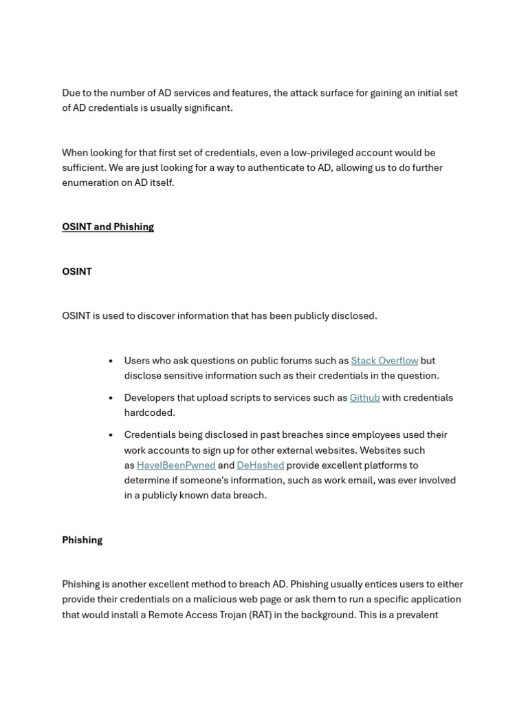 THM - Breaching Active Directory | PDF | Network Architecture ...