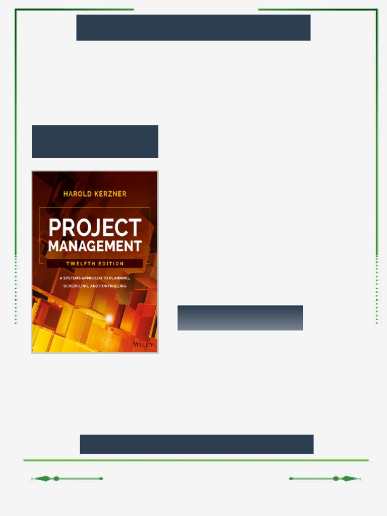 Project Management A Systems Approach to Planning Scheduling and ...