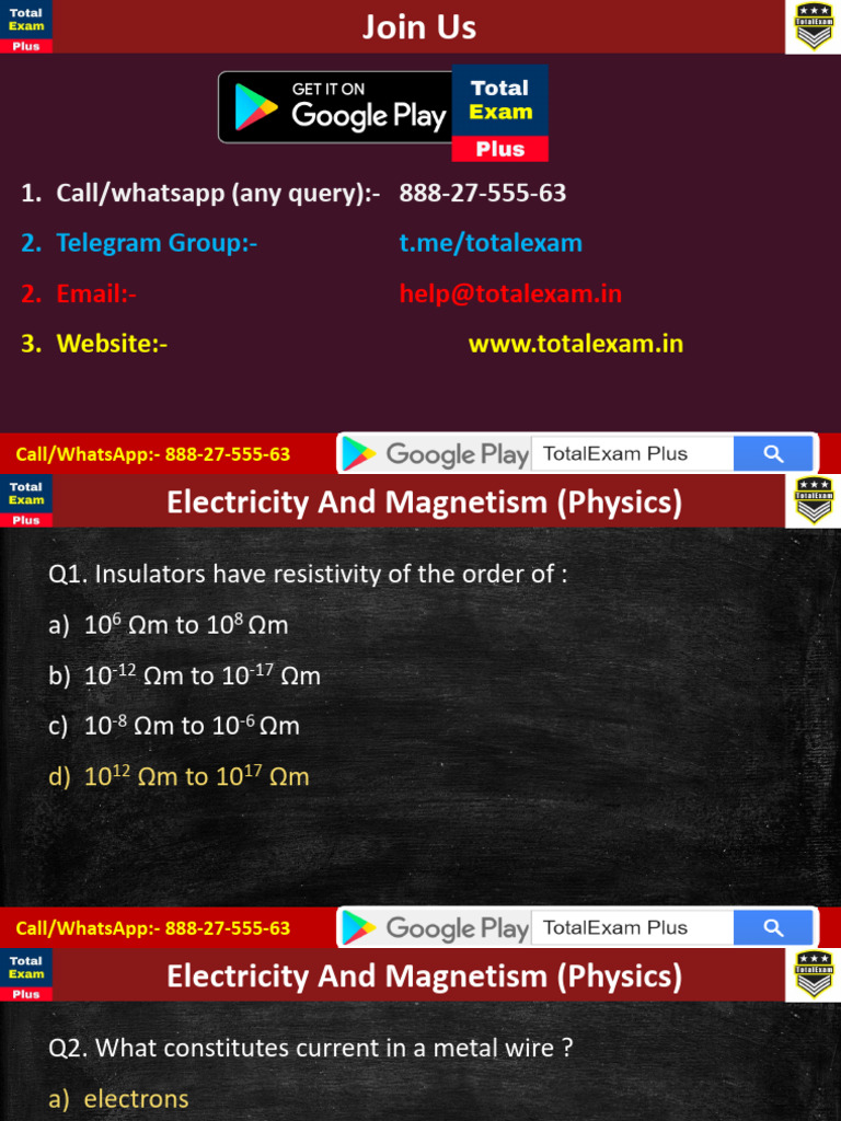 Electricity and Magnetism Ppt File-converted | PDF | Electricity ...