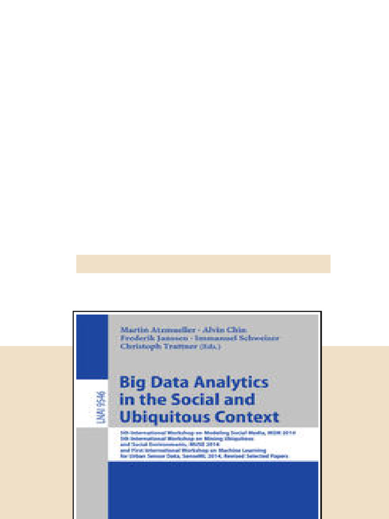 Big Data Analytics In The Social And Ubiquitous Context 5th ...