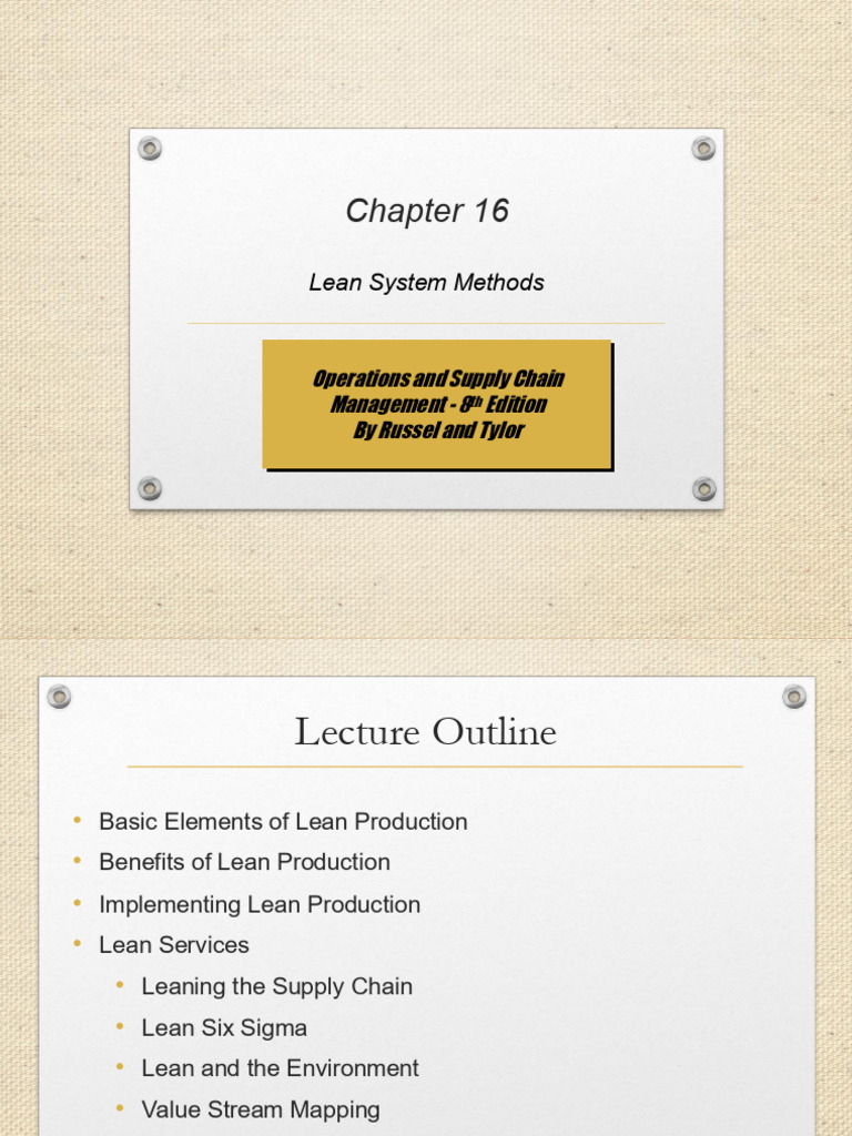 Lean Production Methods Overview | PDF | Lean Manufacturing | Supply Chain