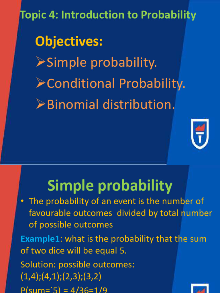 Topic 4 QT600 slide 4 | PDF | Poisson Distribution | Teaching Mathematics
