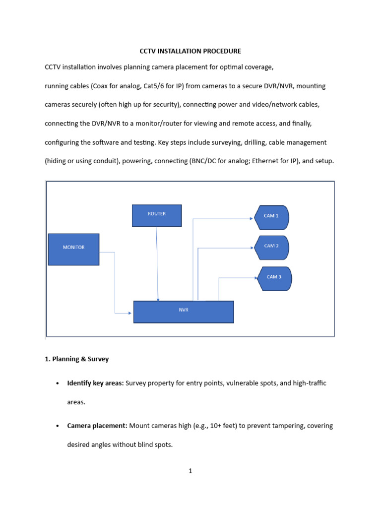 CCTV Installation Guide: Step-by-Step | PDF