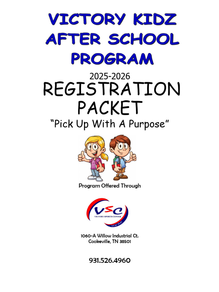 2025-2026 After School Registration Packet | PDF | Indemnity | Banks