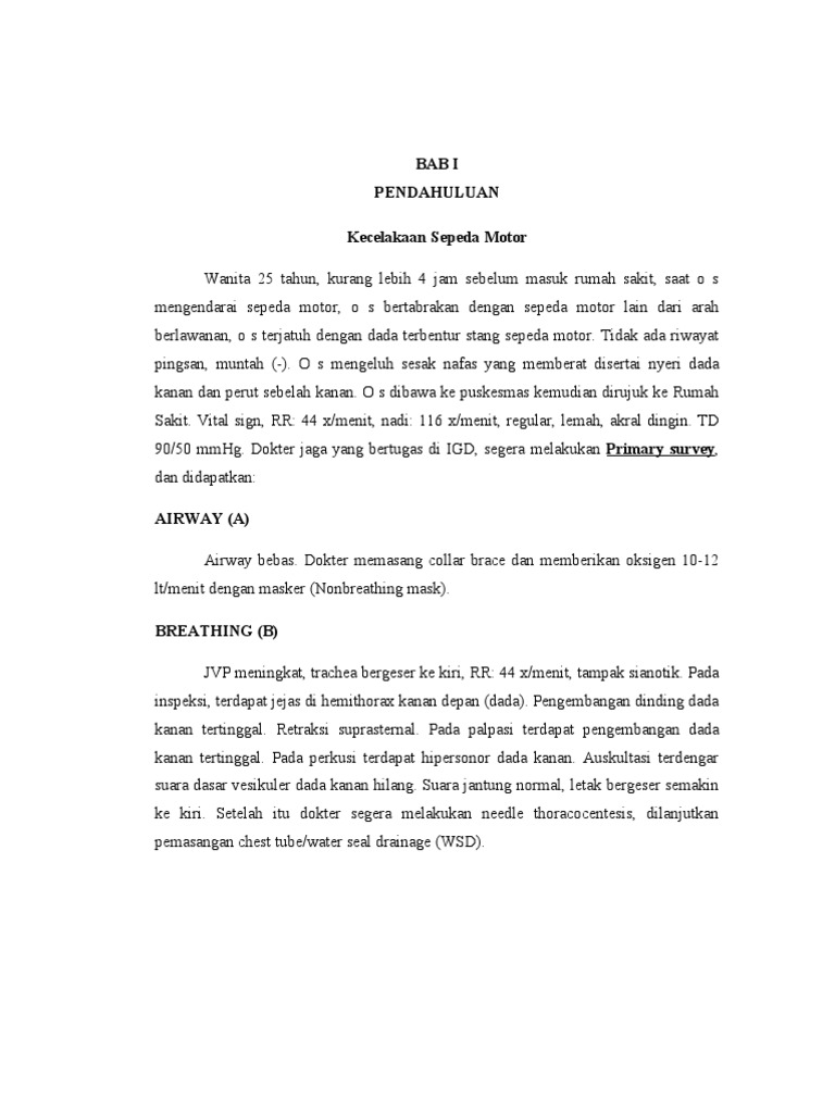 Skenario 2 Blok Traumatologi | PDF | Sains & Matematika