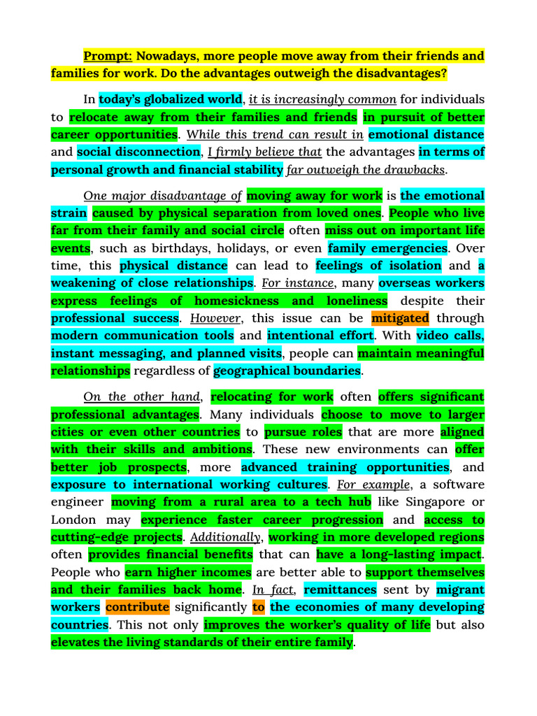 Nowadays, More People Move Away From Their Friends and Families for ...