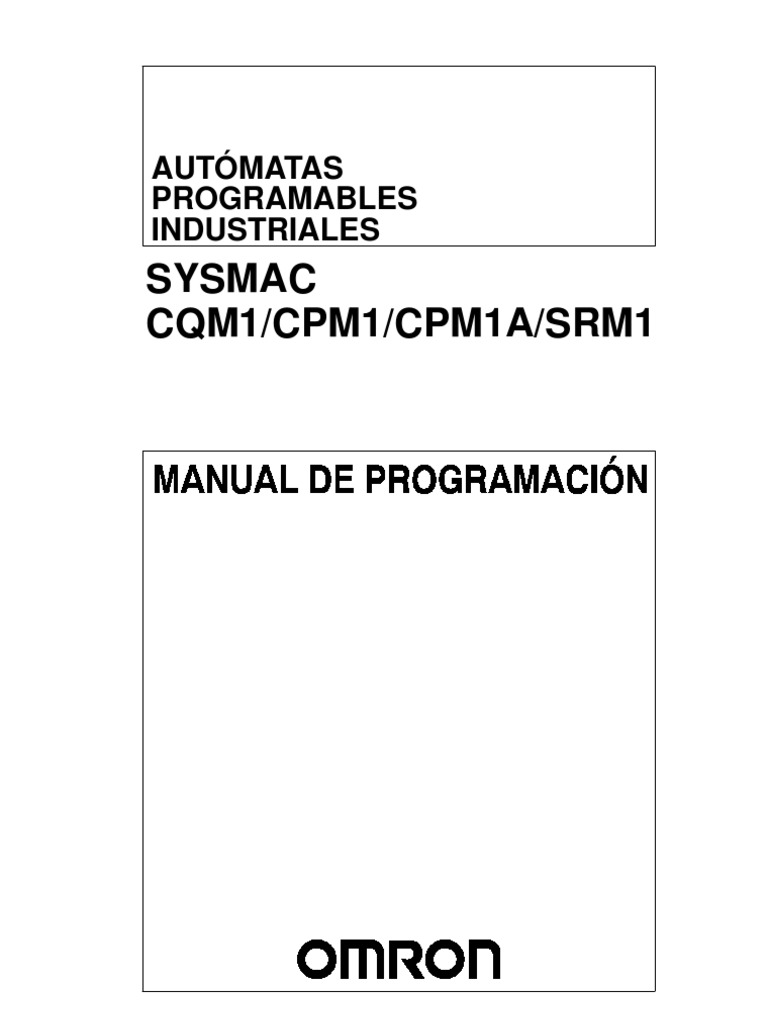 Manual Programacion CQM1 CPM SRM | PDF | Controlador lógico programable | Poco