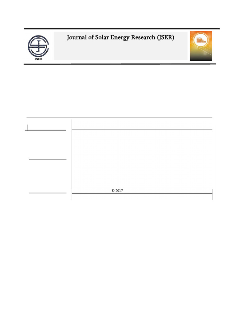 JSER Volume 2 Issue 4 Pages 249-272 | PDF | Renewable Energy | Energy ...