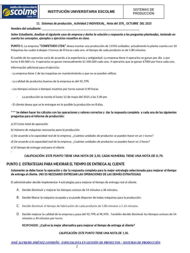 11. Evaluación Individual 1 | PDF | Economias