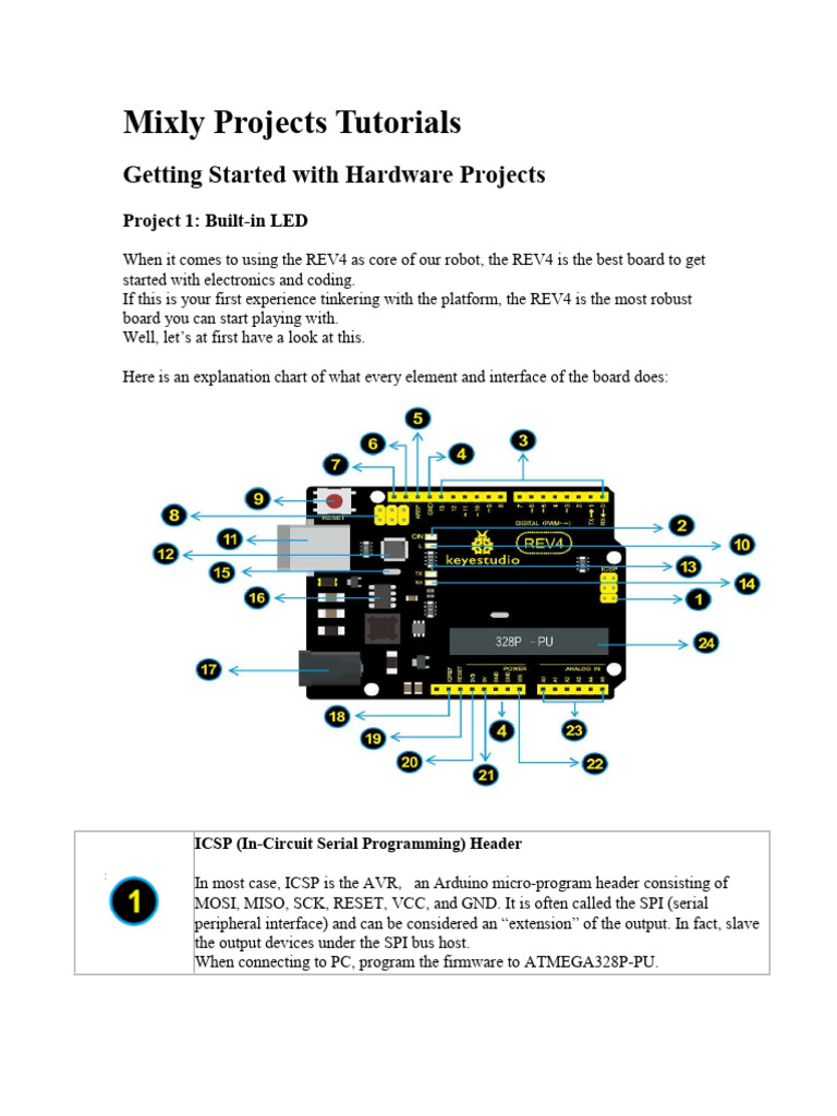 Arduino REV4 LED Project Guide | PDF | Arduino | Microcontroller