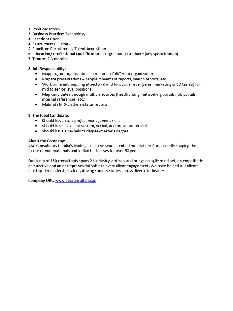 JD Intern Technology | PDF