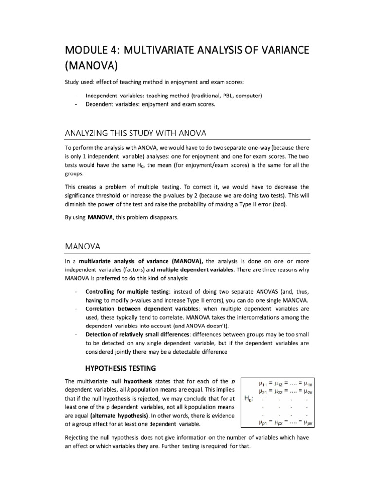 Ls m4 Manova | PDF