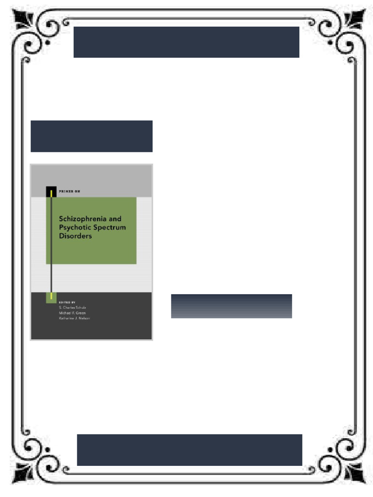 Schizophrenia and psychotic spectrum disorders 1st Edition Schulz ebook ...