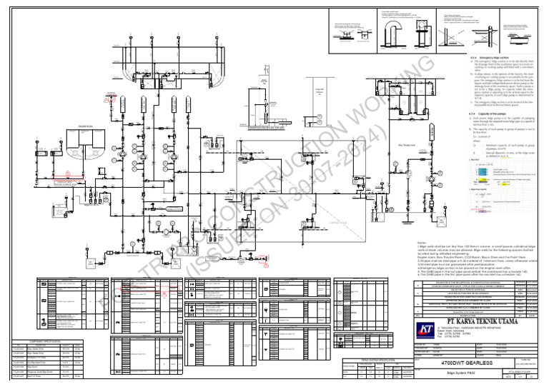 KTU 20023 312 001 D_Bilge System P&ID | PDF | Ships | Shipping