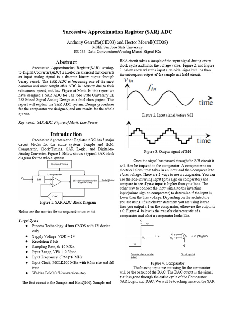 Asynchronous SAR ADC | PDF | Analog To Digital Converter | Digital To ...