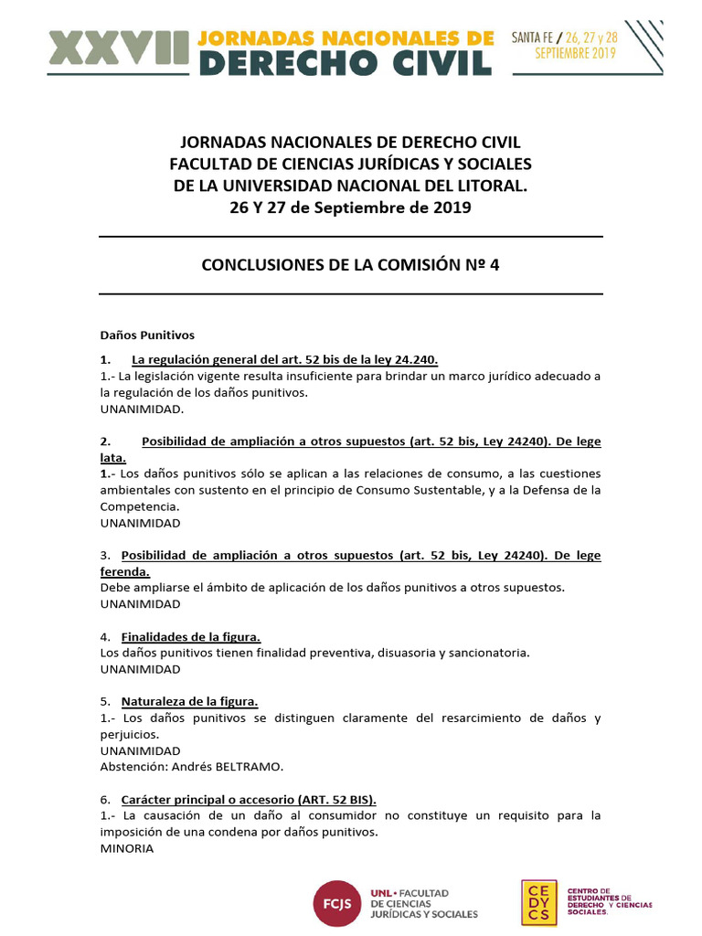 Conclusiones Comisión 4 | PDF | Demanda judicial | Justicia