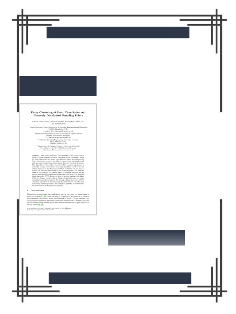 LNCS 2810 Fuzzy Clustering of Short Time Series and Unevenly ...