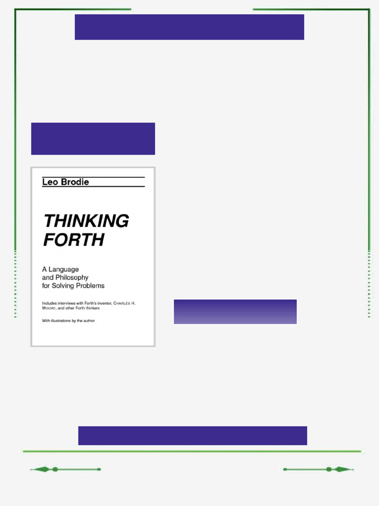 Thinking Forth A Language and Philosophy for Solving Problems Leo ...