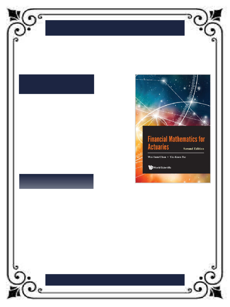 Financial Mathematics for Actuaries 2nd Edition Wai-Sum Chan eBook ...