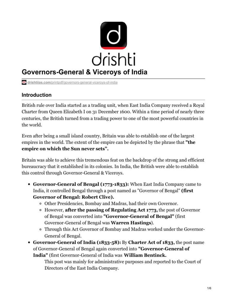 x Governors-General & Viceroys of India | PDF | Pakistan–United Kingdom ...