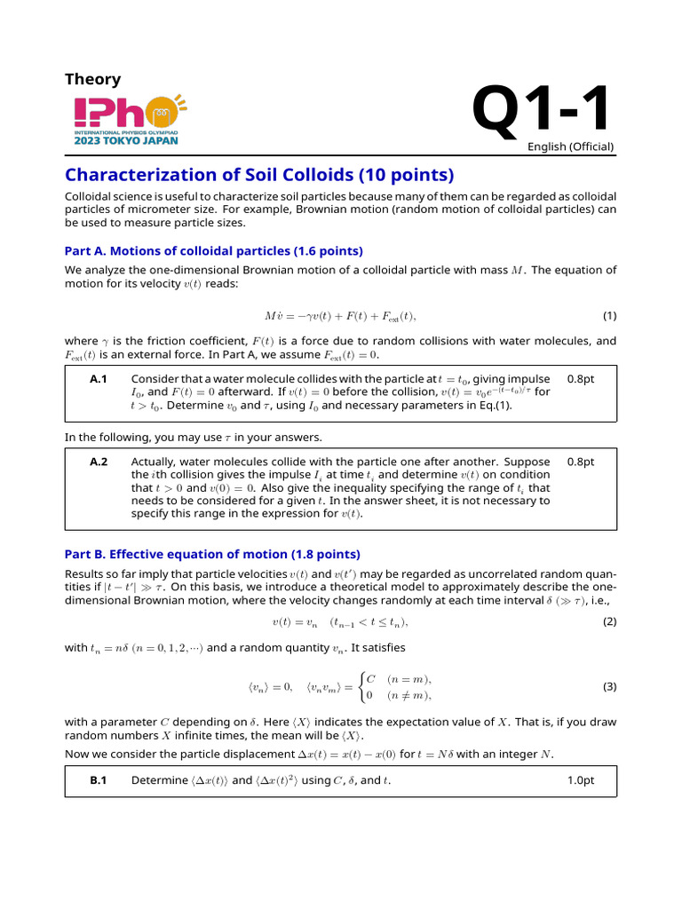 IPhO_2023_merged | PDF | Brownian Motion | Atomic Nucleus
