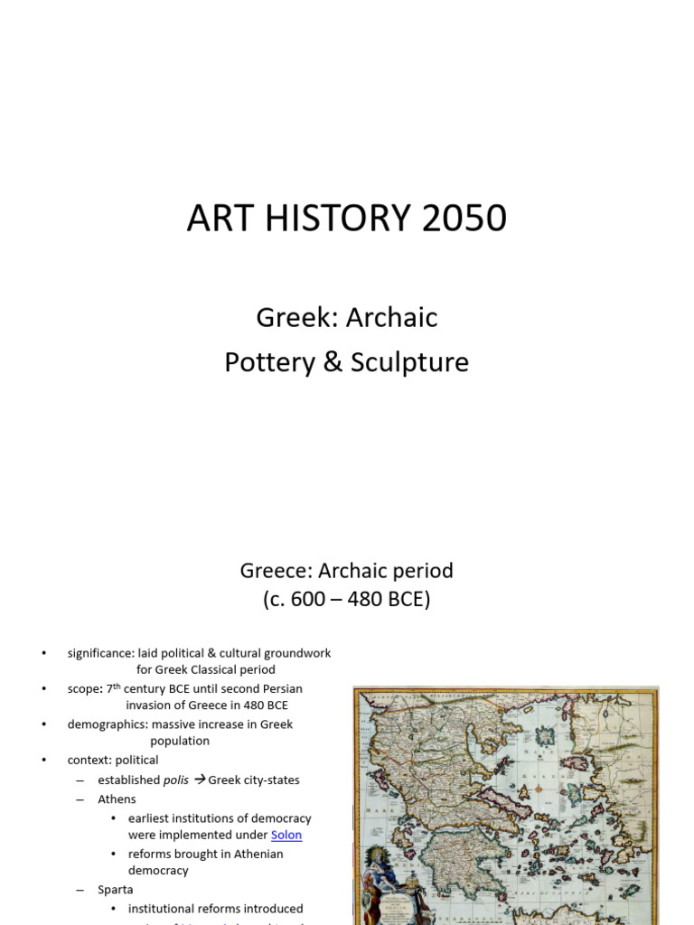 Greek Archaic Pottery+&+Sculpture | PDF | Ancient Greece | Classical ...