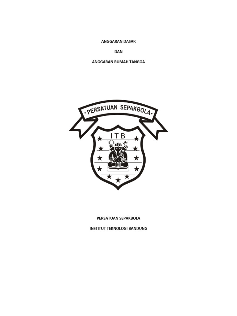 Anggaran Dasar PS ITB: Struktur & Tujuan | PDF