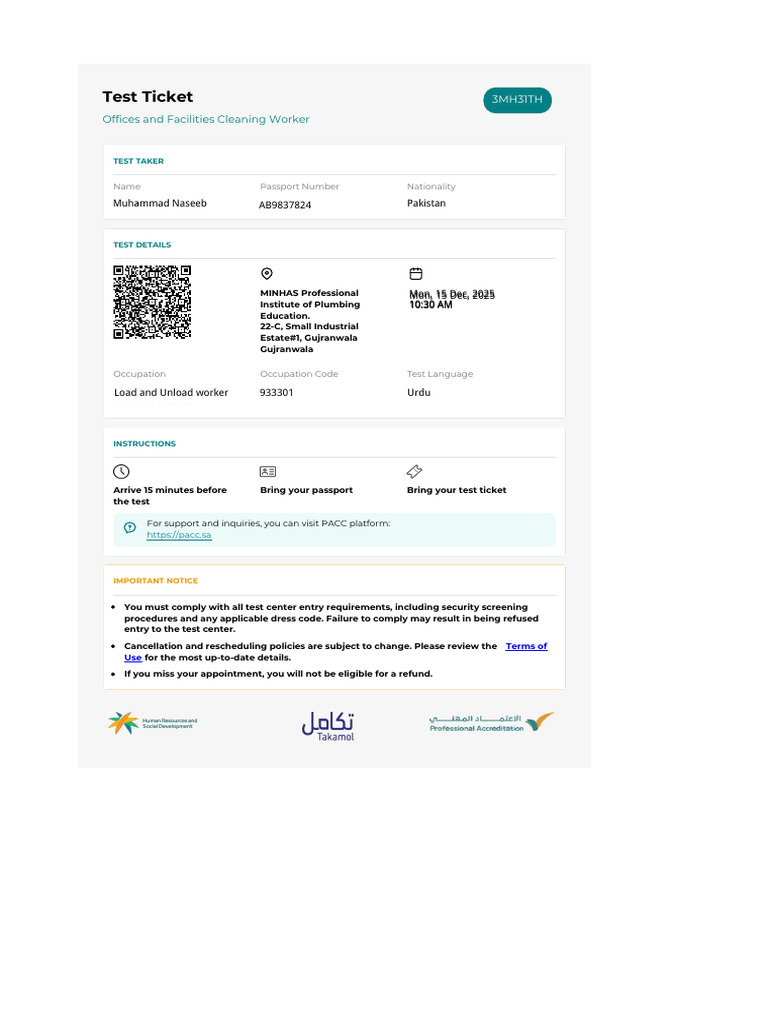 Offices and Facilities Cleaning Test Ticket | PDF