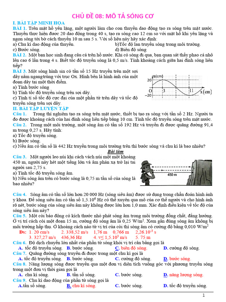 Bai Tap Song Co - Dap An | PDF