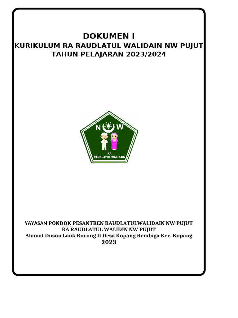 Kurikulum Ra Pujut (Repaired) | PDF