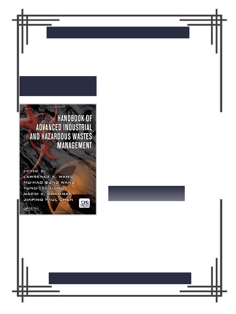 Handbook of Advanced Industrial and Hazardous Wastes Management 1st ...