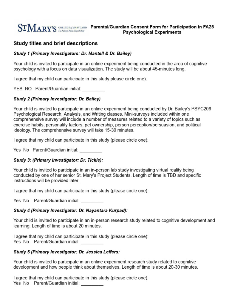 Master Consent Form F25.Docx (1) | PDF | Psychology | Behavioural Sciences