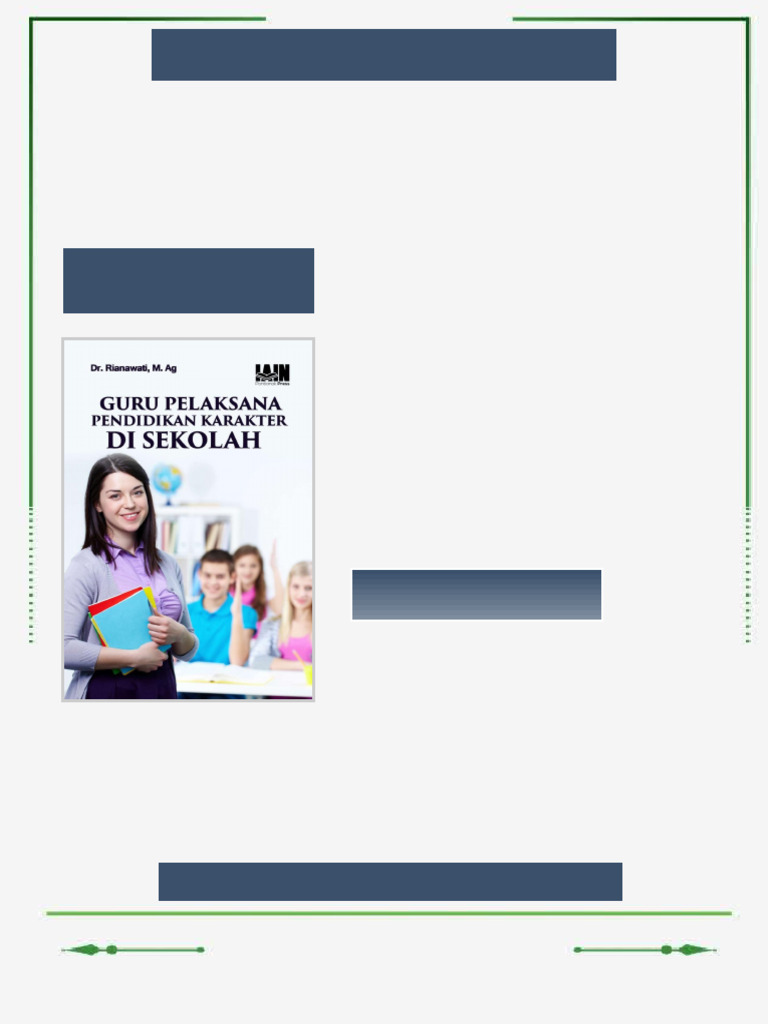 Guru Pelaksana Pendidikan Karakter di Sekolah Dr Rianawati M Ag ebook ...