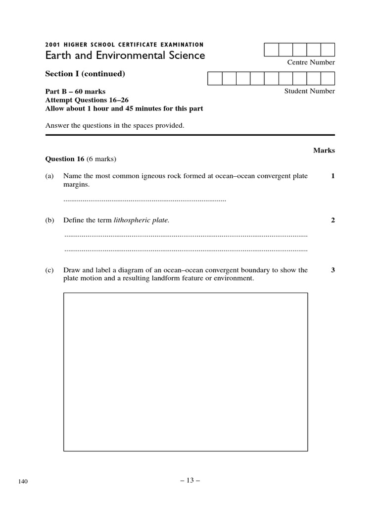 Earth Science Exam: Plate Tectonics & Volcanoes | PDF | Volcano | Plate ...