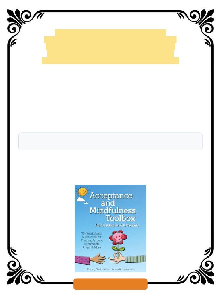 Acceptance and Mindfulness Toolbox for Children and Adolescents 75 ...
