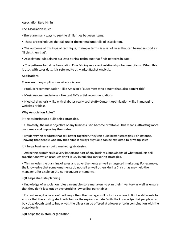 Understanding Association Rule Mining | PDF | Information Science ...