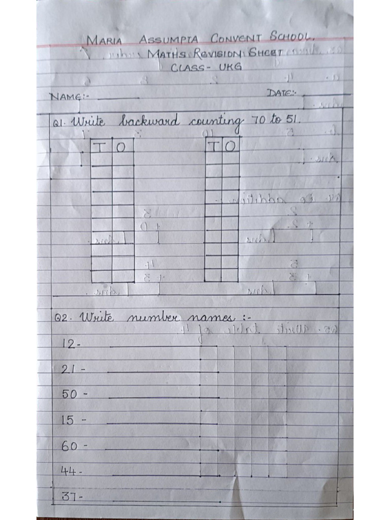 Maths Revision Sheet | PDF
