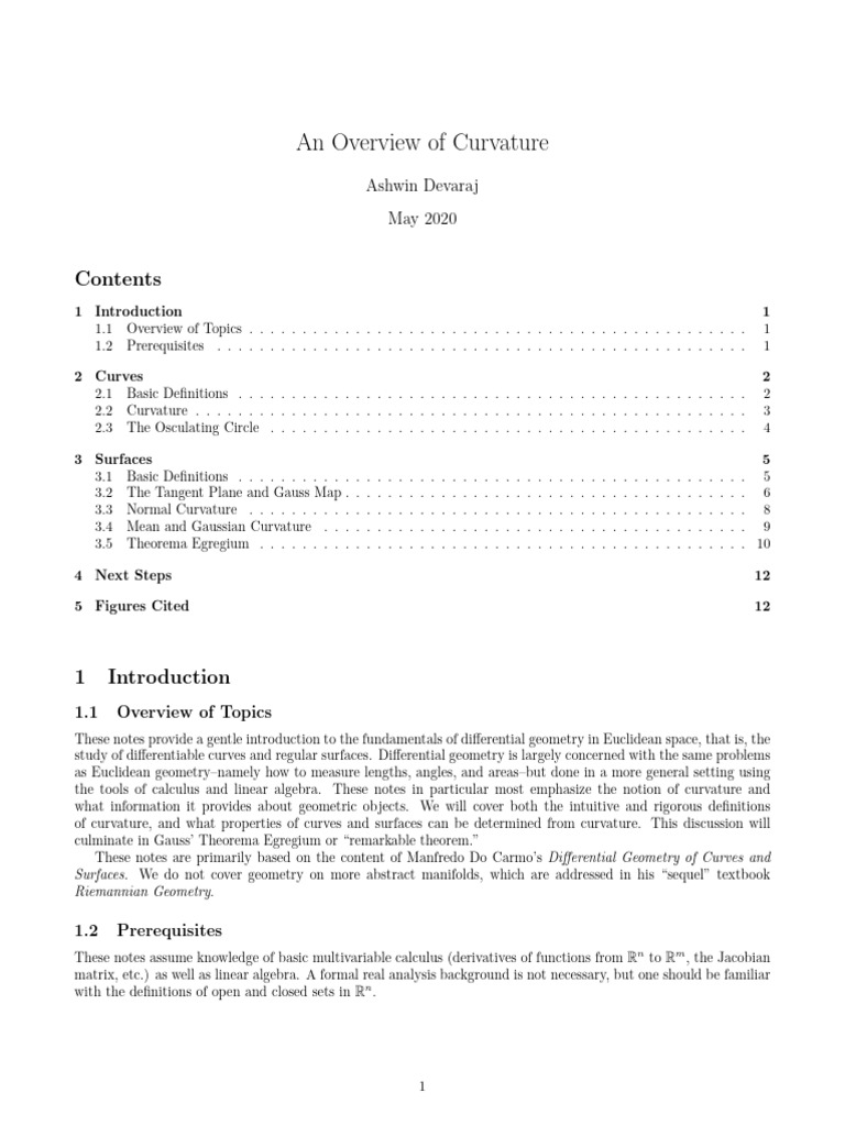 DRP_spring2020_final - Ashwin Devaraj | PDF | Curvature | Curve