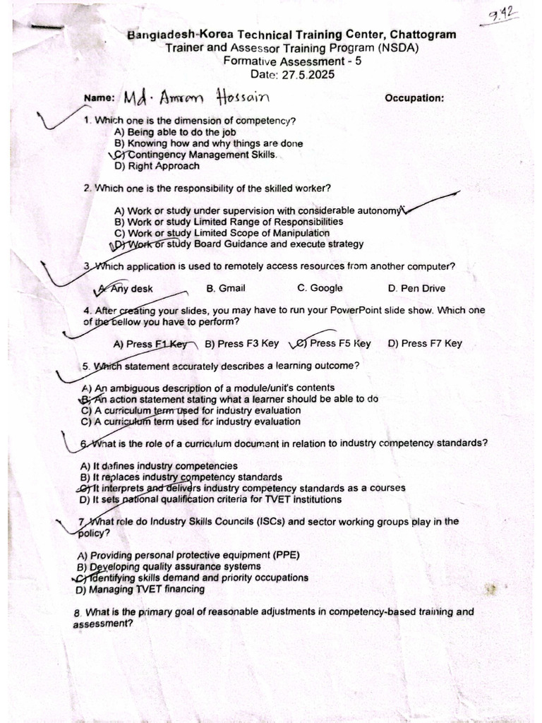 1. Formative Assessment All | PDF