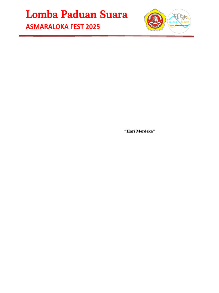 Lomba Paduan Suara Asmaraloka 2025 | PDF