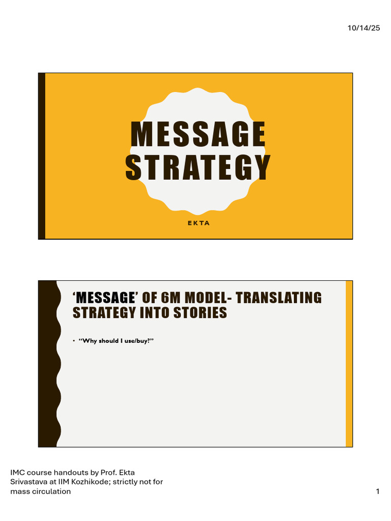 Message Strategy_Session 3 | PDF | Brand | Advertising