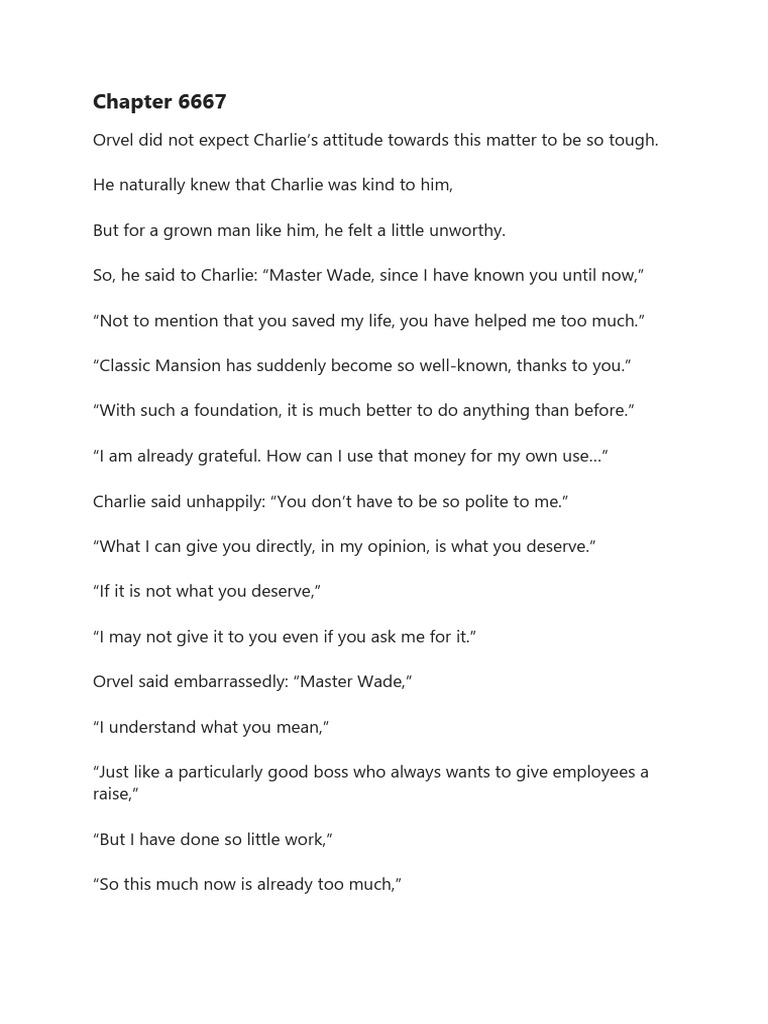 Charlie Wade 6667-6670 | PDF