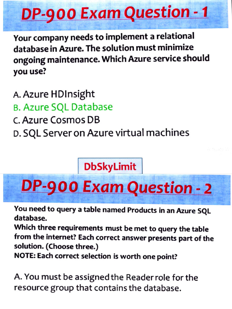 DP 900 | PDF
