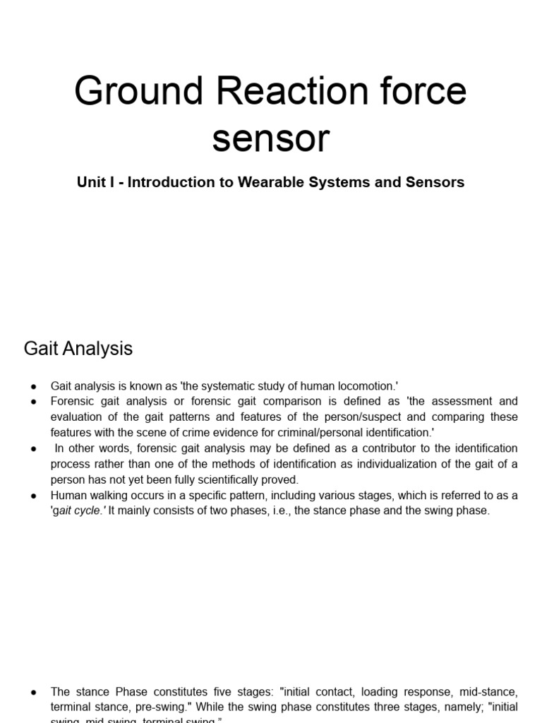 Wearable Ground Reaction Force Sensors | PDF | Force